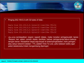 Instalasi perangkat jaringan lokal (local area network) | PPT
