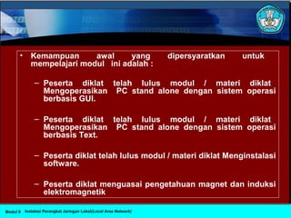 Instalasi perangkat jaringan lokal (local area network) | PPT