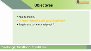 Cara instalasi plugin menggunakan OJS 3 | PDF