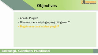 Cara instalasi plugin menggunakan OJS 3 | PDF