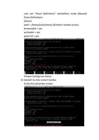 Instalasi Proxy & Samba Server (Debian) | PDF