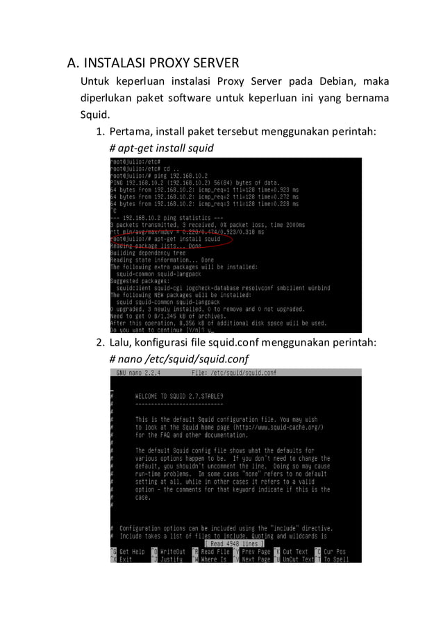 Instalasi Proxy & Samba Server (Debian) | PDF