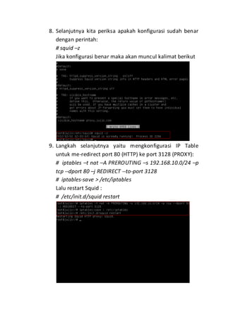Instalasi Proxy & Samba Server (Debian) | PDF