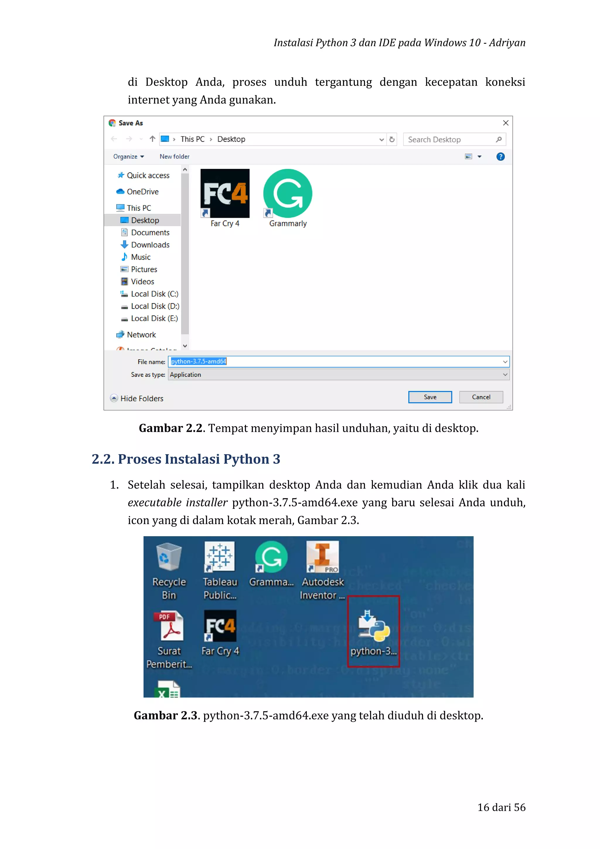 Instalasi python 3 dan ide atau anaconda distribution pada windows 10 | PDF