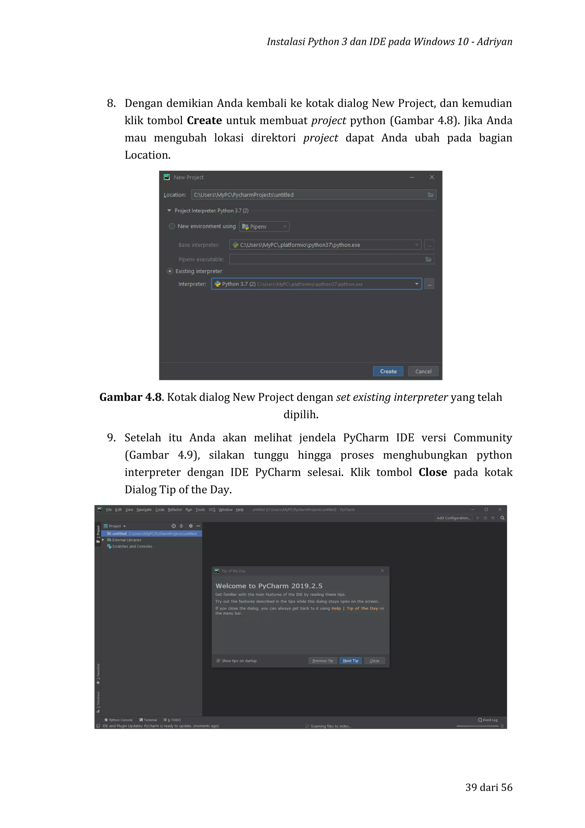 Instalasi python 3 dan ide atau anaconda distribution pada windows 10 | PDF