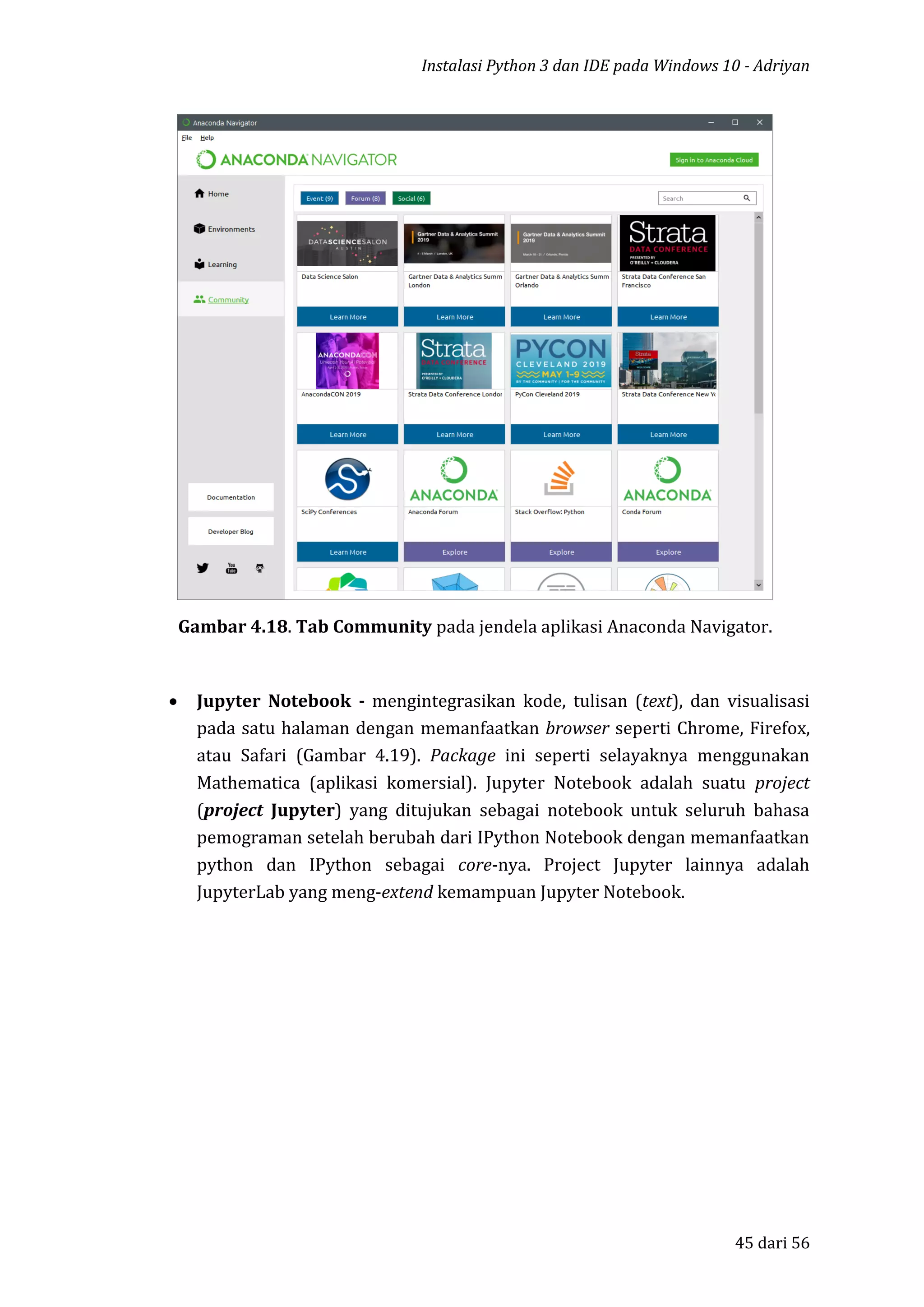 Instalasi python 3 dan ide atau anaconda distribution pada windows 10 | PDF