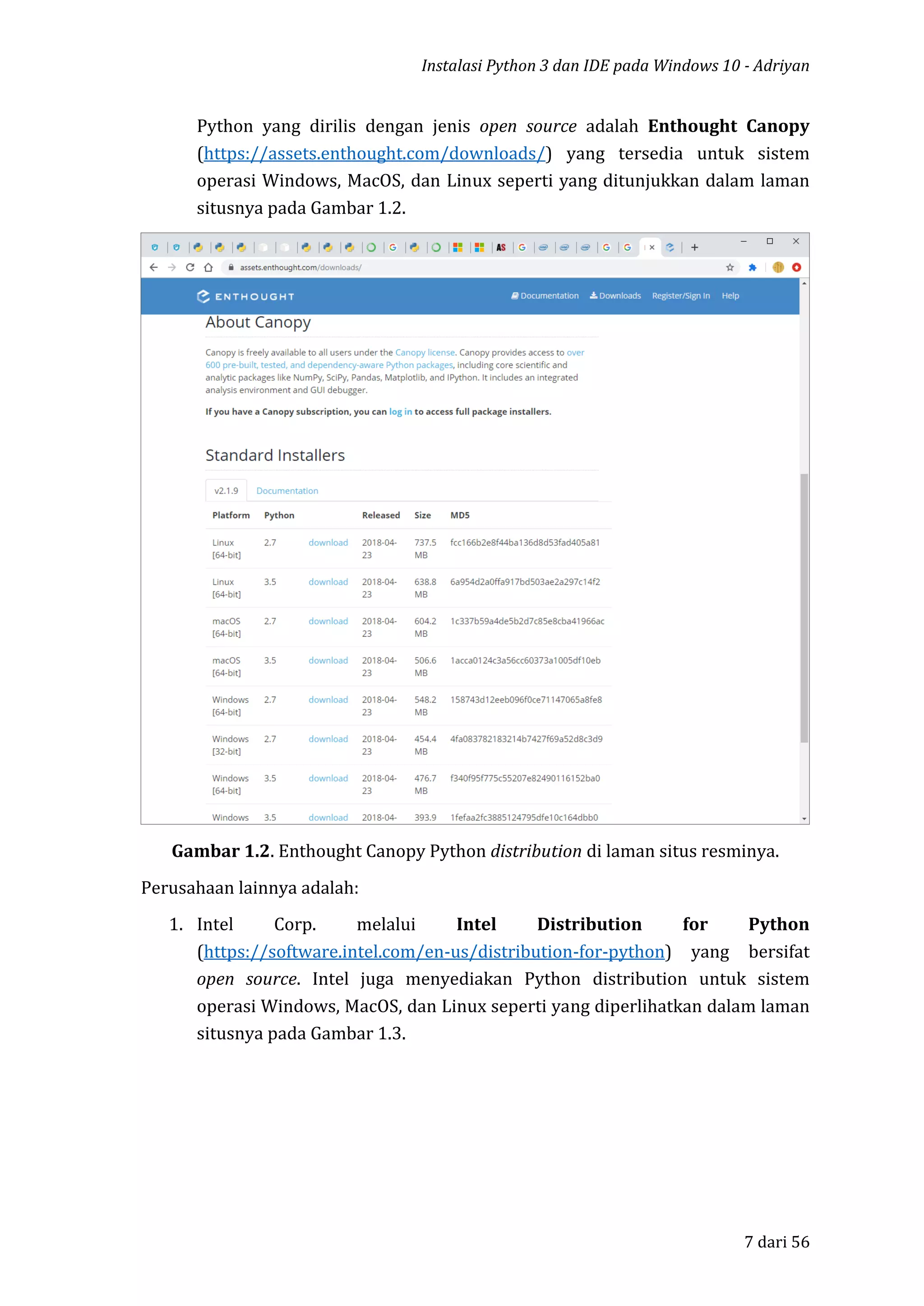 Instalasi python 3 dan ide atau anaconda distribution pada windows 10 | PDF