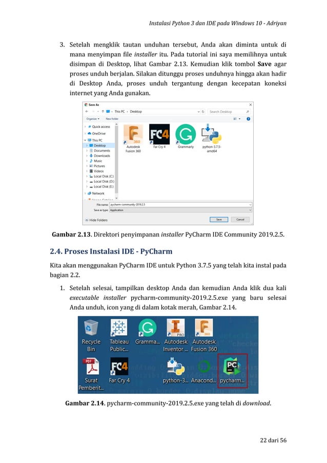 Instalasi python 3 dan ide atau anaconda distribution pada windows 10 | PDF