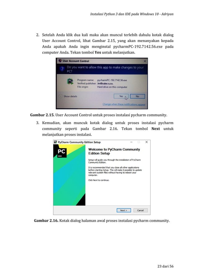 Instalasi python 3 dan ide atau anaconda distribution pada windows 10 | PDF