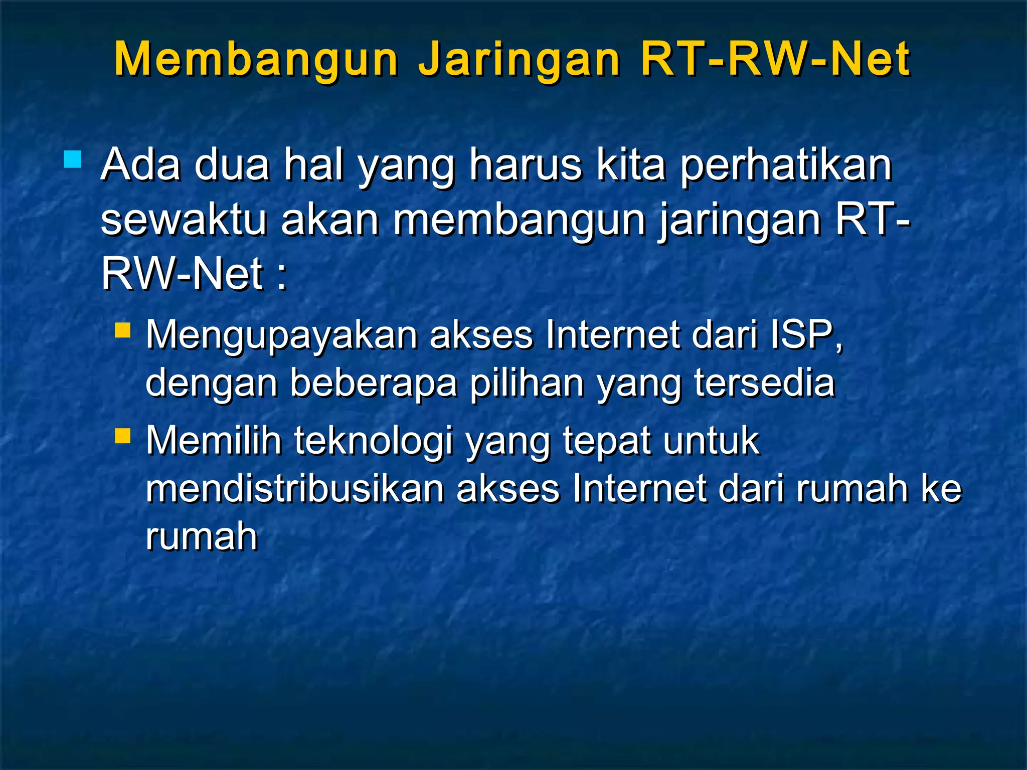 Instalasi RT/RW Net | PPT