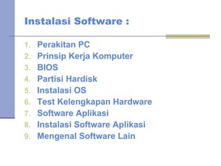 Instalasi software | PPT