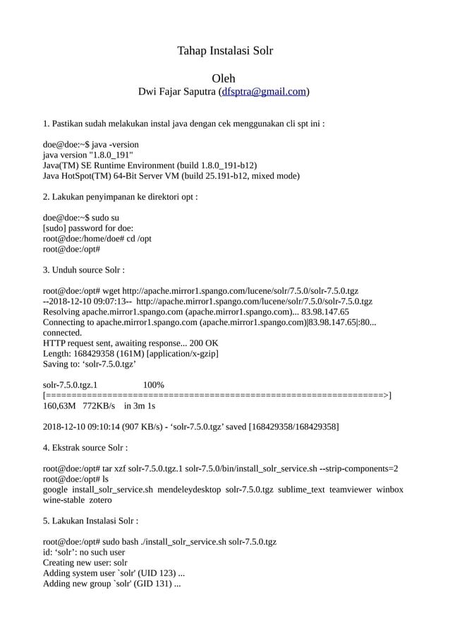 Instalasi Solr | PDF
