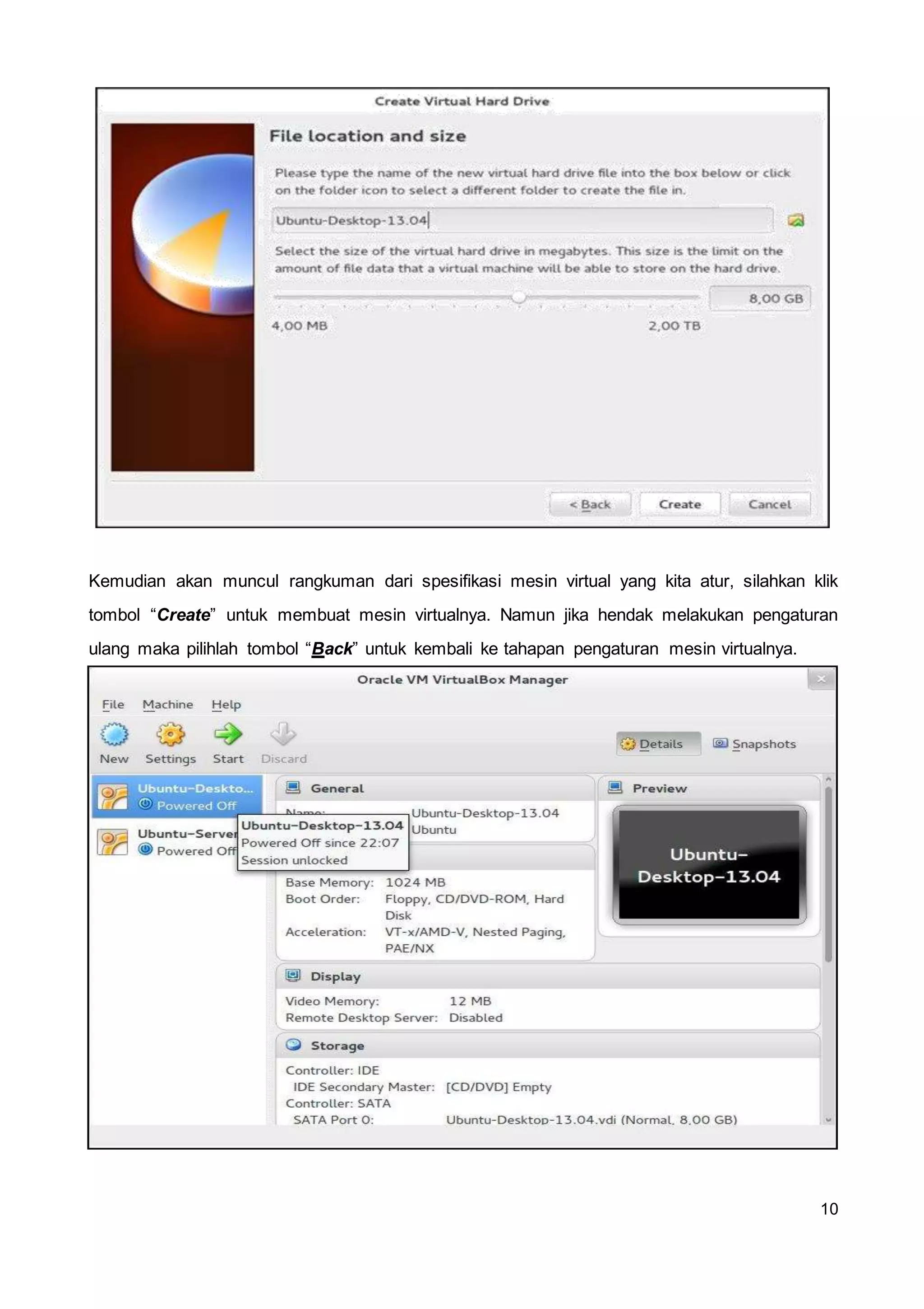 Instalasi ubuntu dekstop dan server | PDF