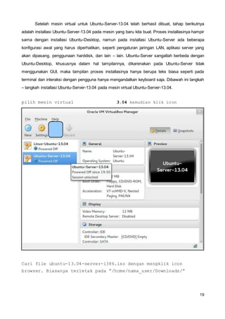 Instalasi ubuntu dekstop dan server | PDF