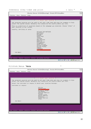 Instalasi ubuntu dekstop dan server | PDF