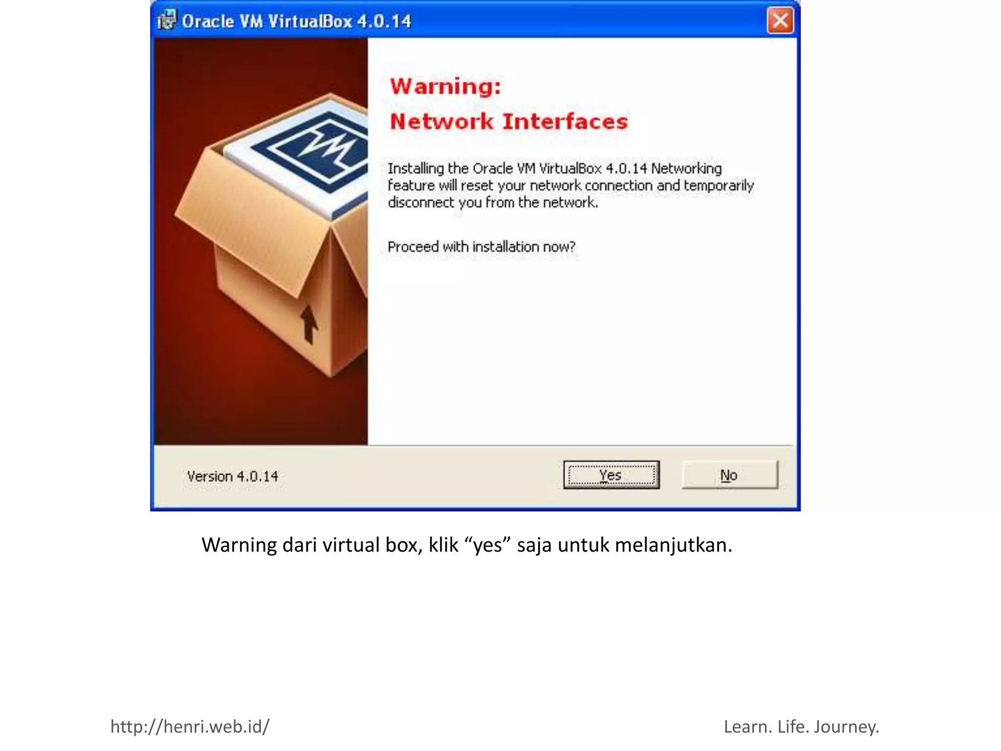 Instalasi virtualbox pada windows xp | PPTX