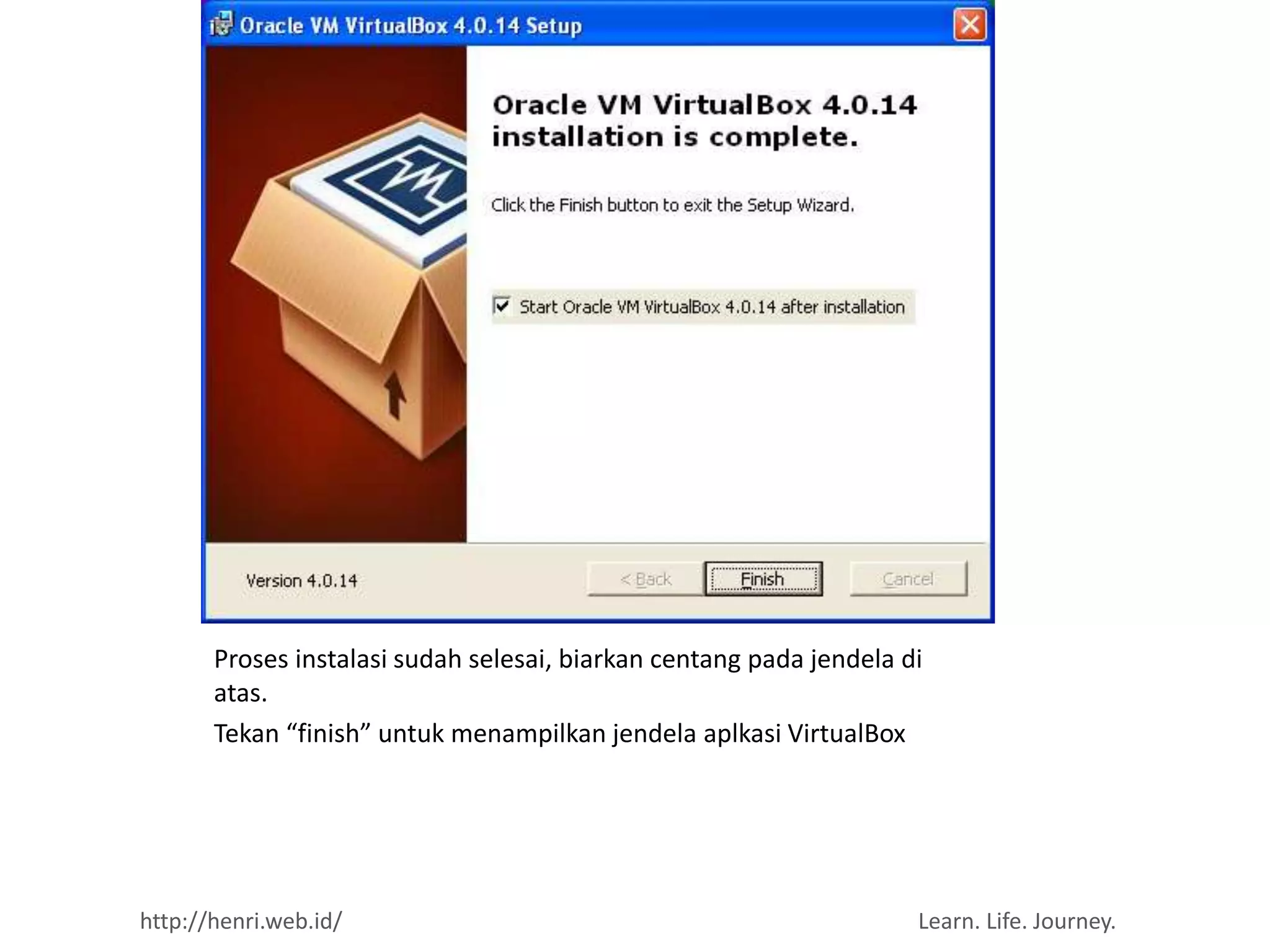 Instalasi virtualbox pada windows xp | PPTX