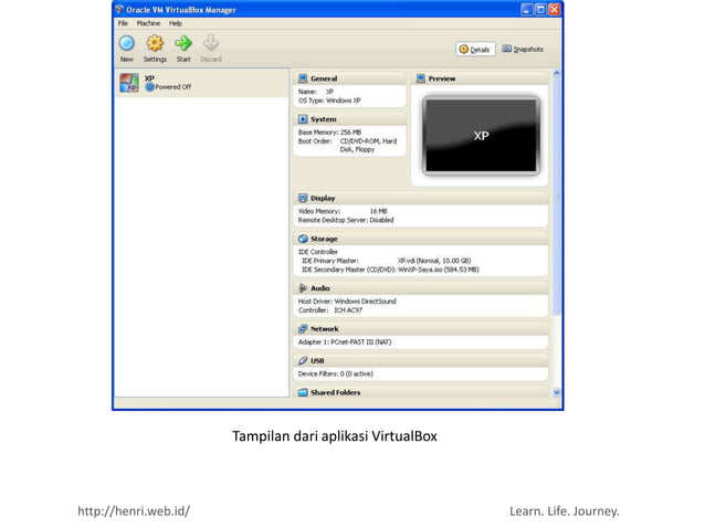 Instalasi virtualbox pada windows xp | PPTX
