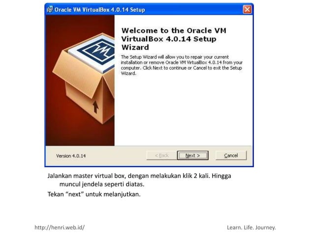 Instalasi virtualbox pada windows xp | PPTX