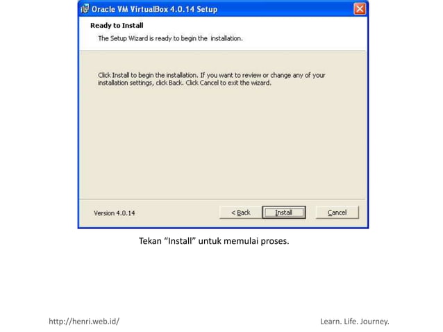 Instalasi virtualbox pada windows xp | PPTX