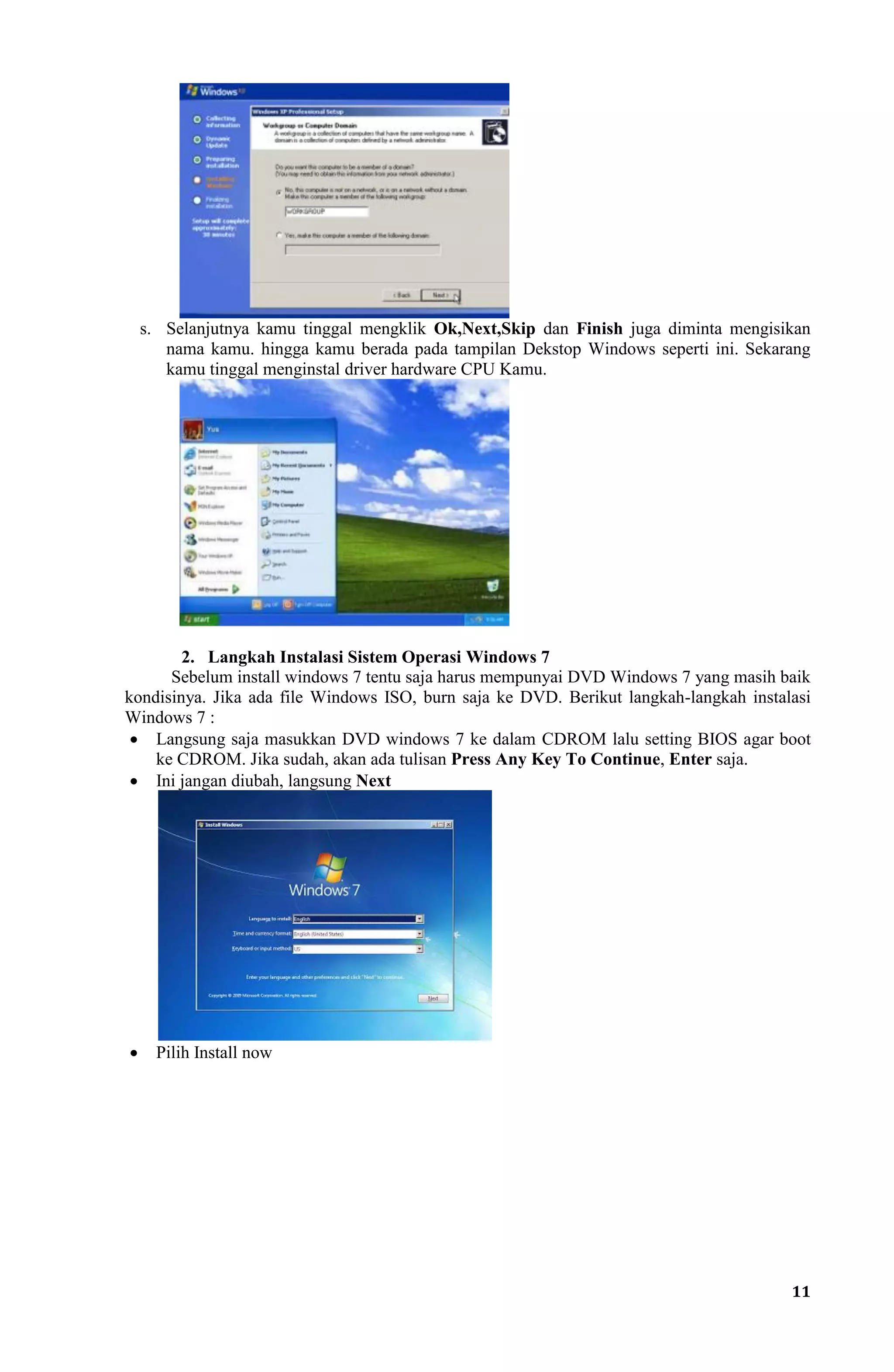 Instalasi windows 7 | PDF