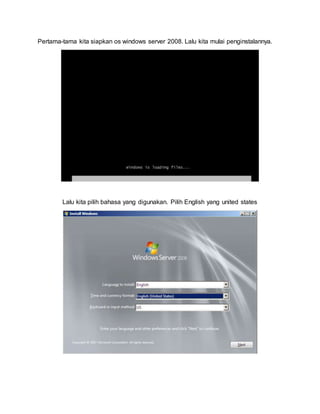 Instalasi windows server 2008 | DOCX