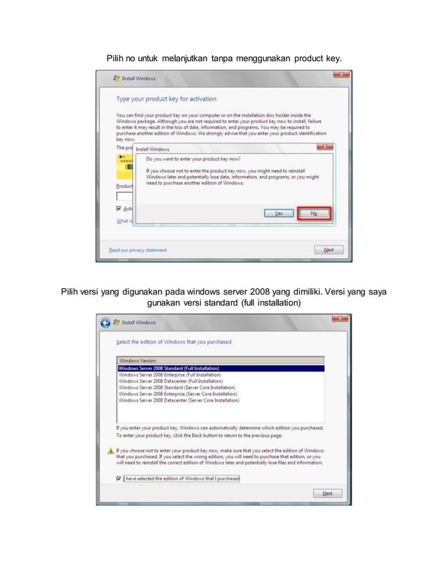 Instalasi windows server 2008 | DOCX