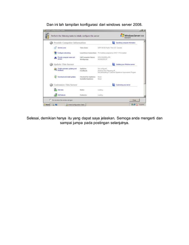 Instalasi windows server 2008 | DOCX