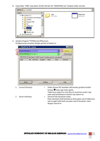 Instalasi windows xp melalui jaringan | PDF