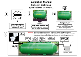 Instalation manual bio seven septic tank horisontal (bfh series) | PPT