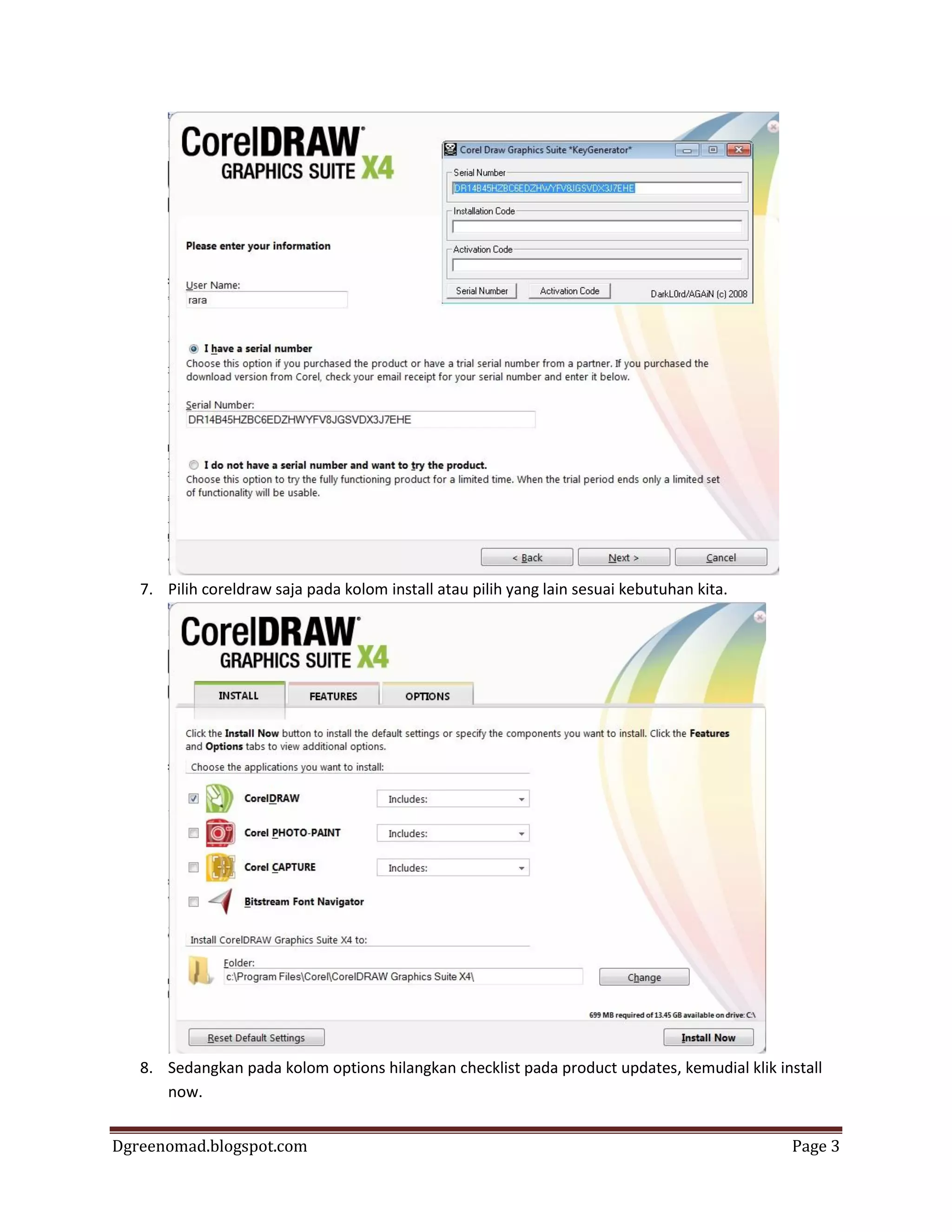 Instalcoreldrawx4 fullversion | PDF