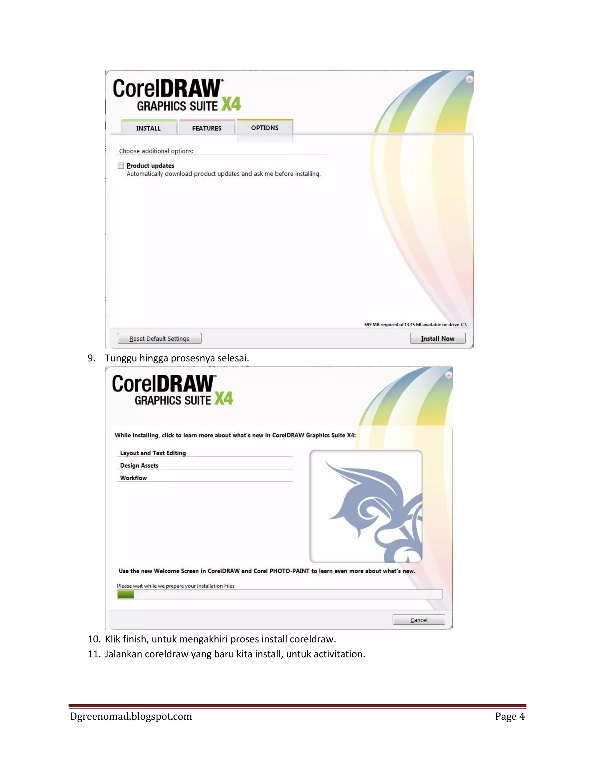 Instalcoreldrawx4 fullversion | PDF