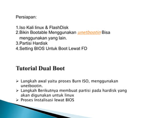 Instalilasi Dual Boot Linux | PPT