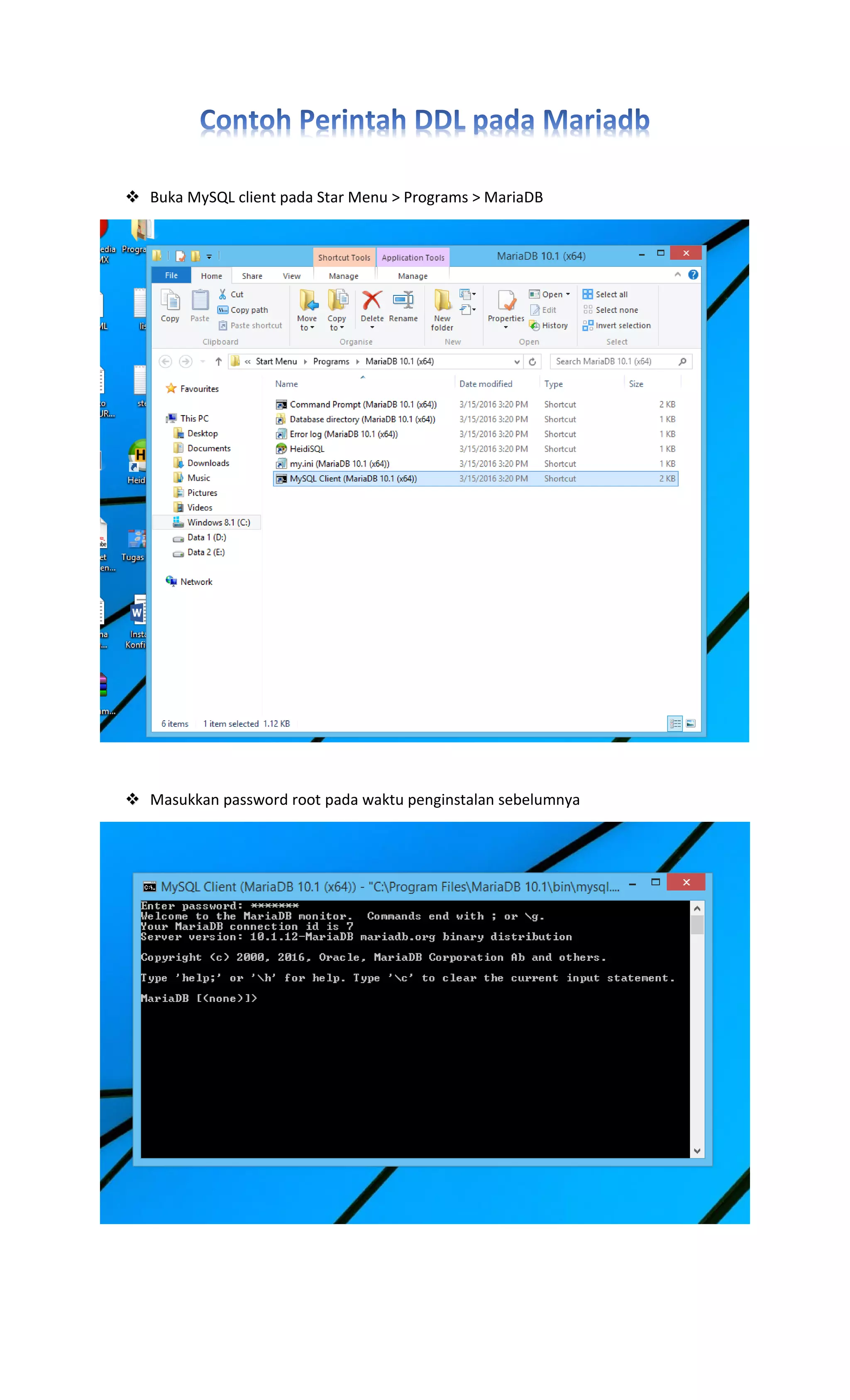 Instal & konfigurasi mariadb | PDF
