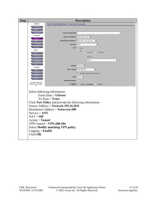 Install Note Juniper Netscreen Avaya Vsu Gateway And IP Softphones | PPT