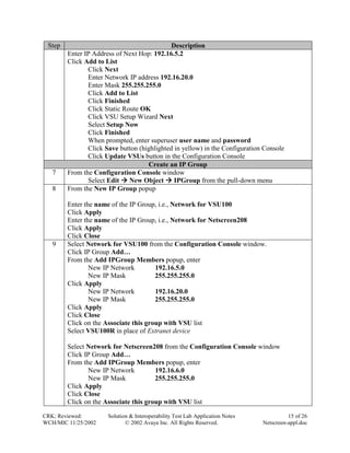 Install Note Juniper Netscreen Avaya Vsu Gateway And IP Softphones | PPT