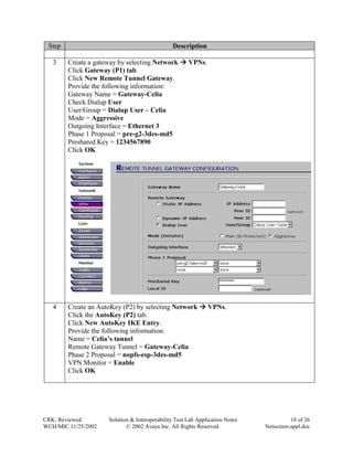 Install Note Juniper Netscreen Avaya Vsu Gateway And IP Softphones | PPT