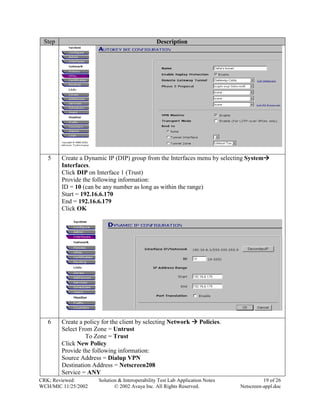 Install Note Juniper Netscreen Avaya Vsu Gateway And IP Softphones | PPT