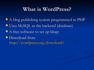Install Word Press with xampp | PPT