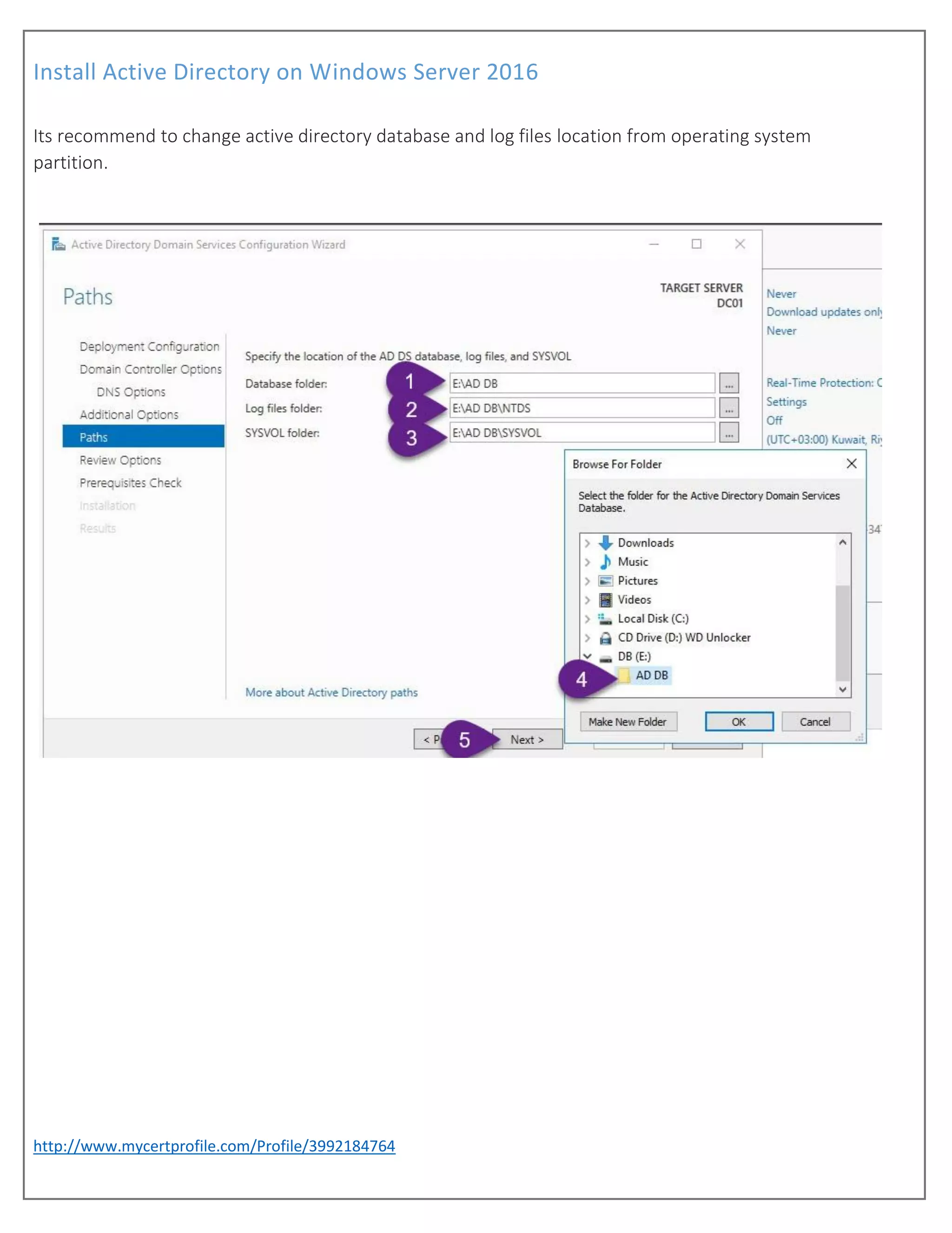 Install active directory on windows server 2016 step by step | PDF