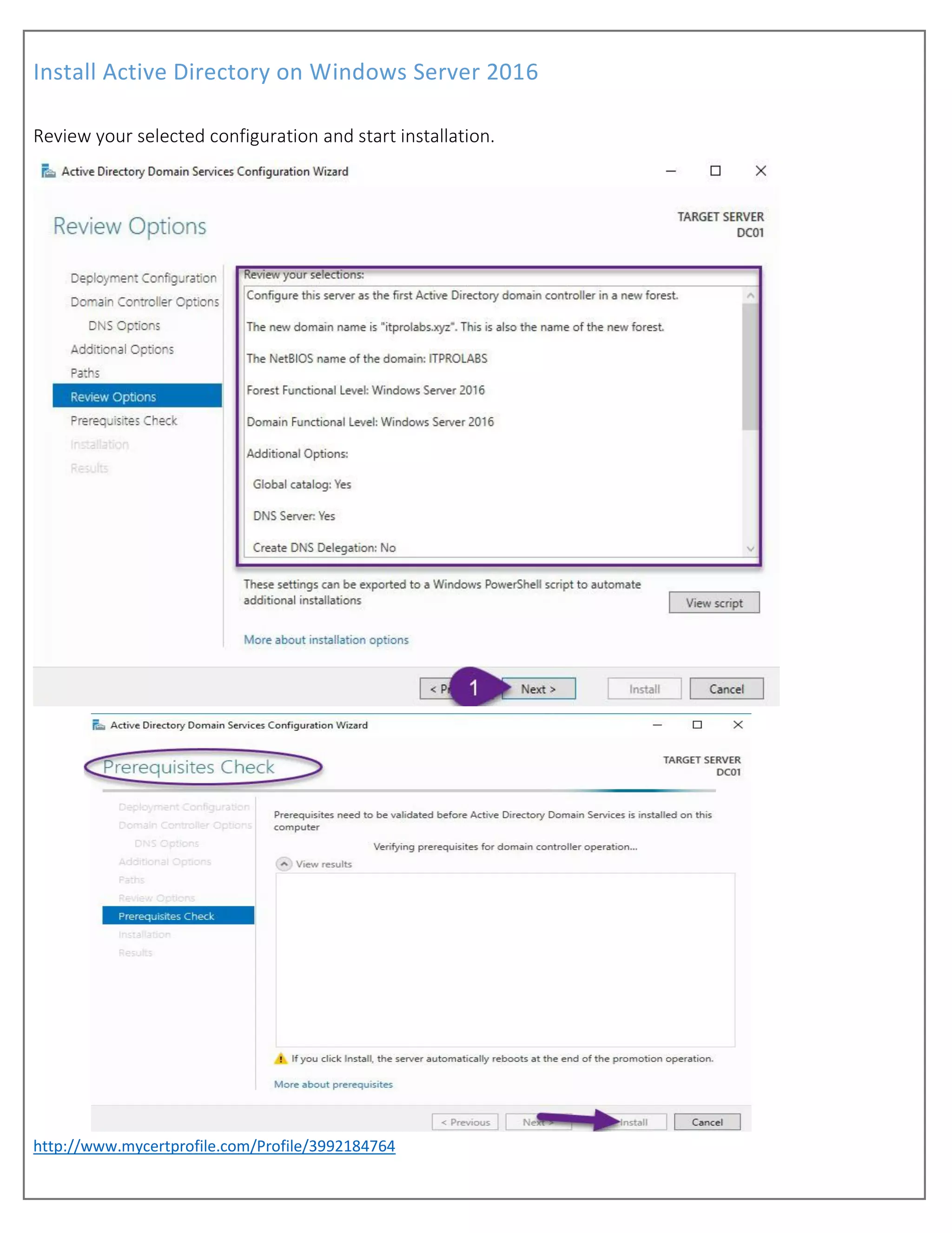 Install active directory on windows server 2016 step by step | PDF
