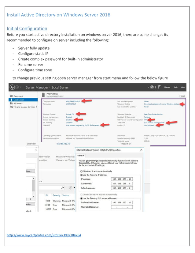 Install active directory on windows server 2016 step by step | PDF | Operating Systems ...