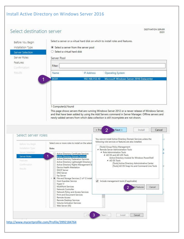 Install active directory on windows server 2016 step by step | PDF | Operating Systems ...