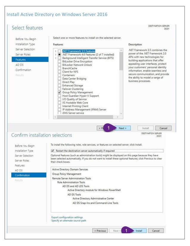 Install active directory on windows server 2016 step by step | PDF | Operating Systems ...