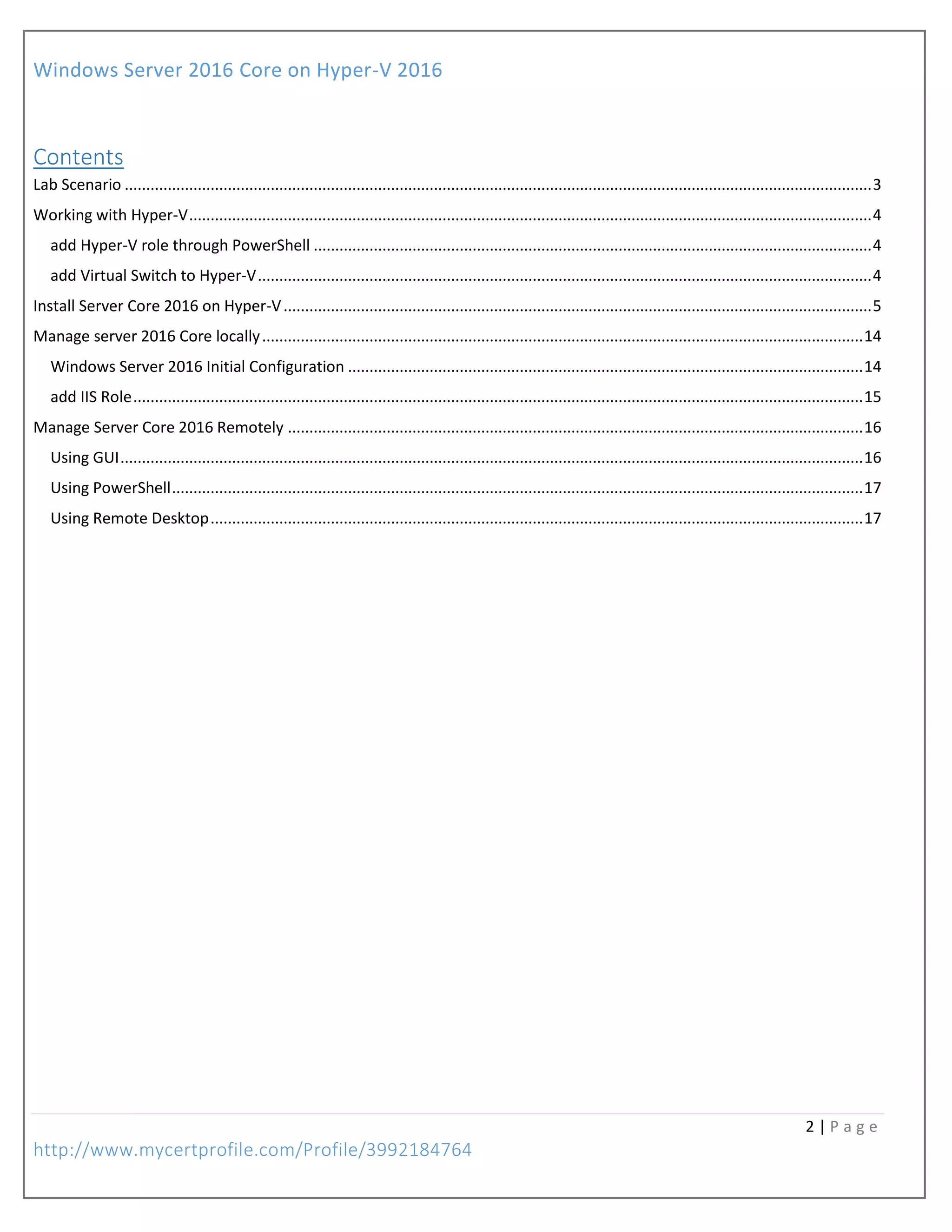Install and configure windows server 2016 core on hyper v 2016 step by ...