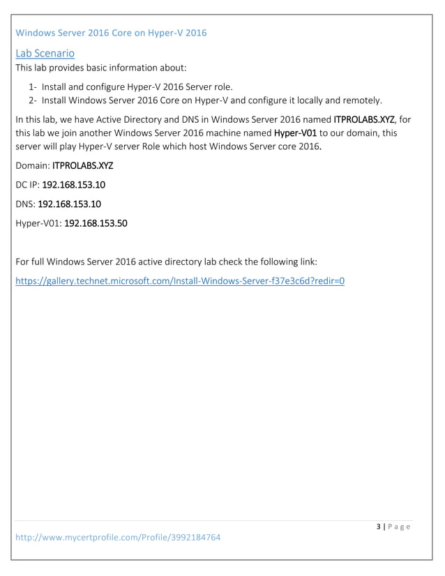 Install and configure windows server 2016 core on hyper v 2016 step by step | PDF