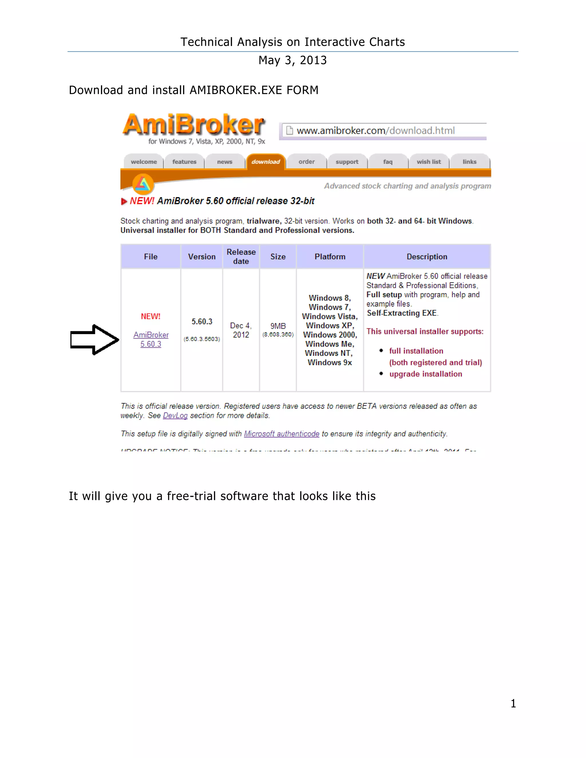 Install and configure your amibroker software | PDF