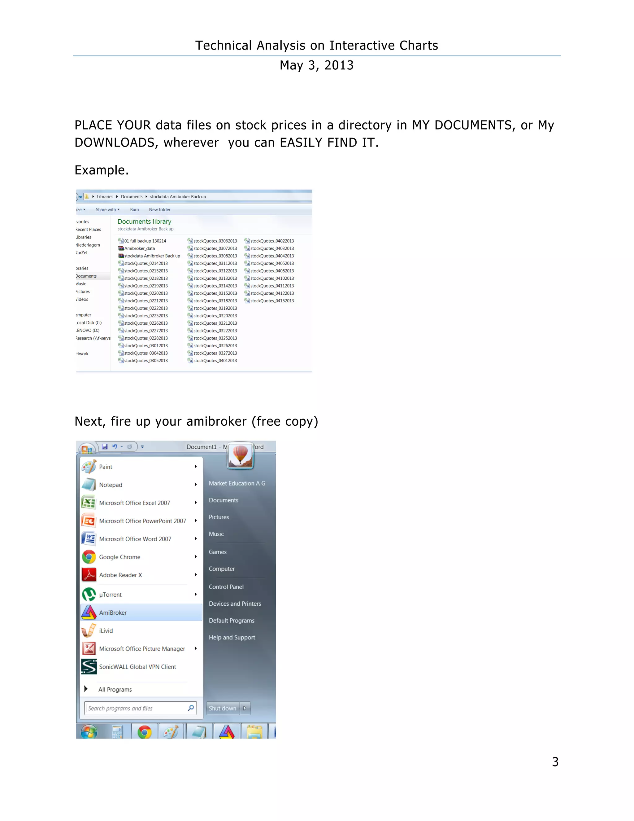 Install and configure your amibroker software | PDF