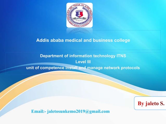 install and manage network protocols.pptx | Internet | Computing