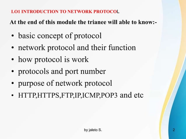 install and manage network protocols.pptx | Internet | Computing